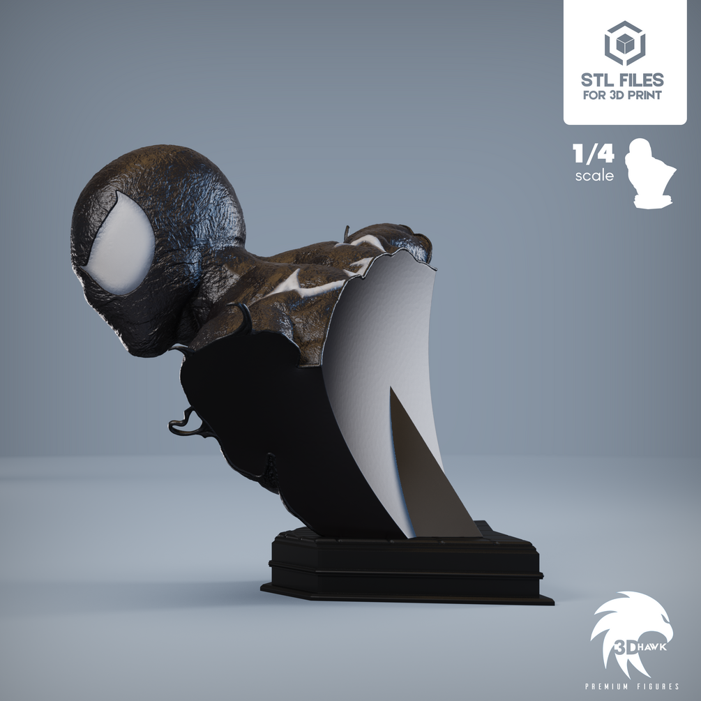 Spider-Man - Symbiont suit - Premium Bust Line for 3d printing