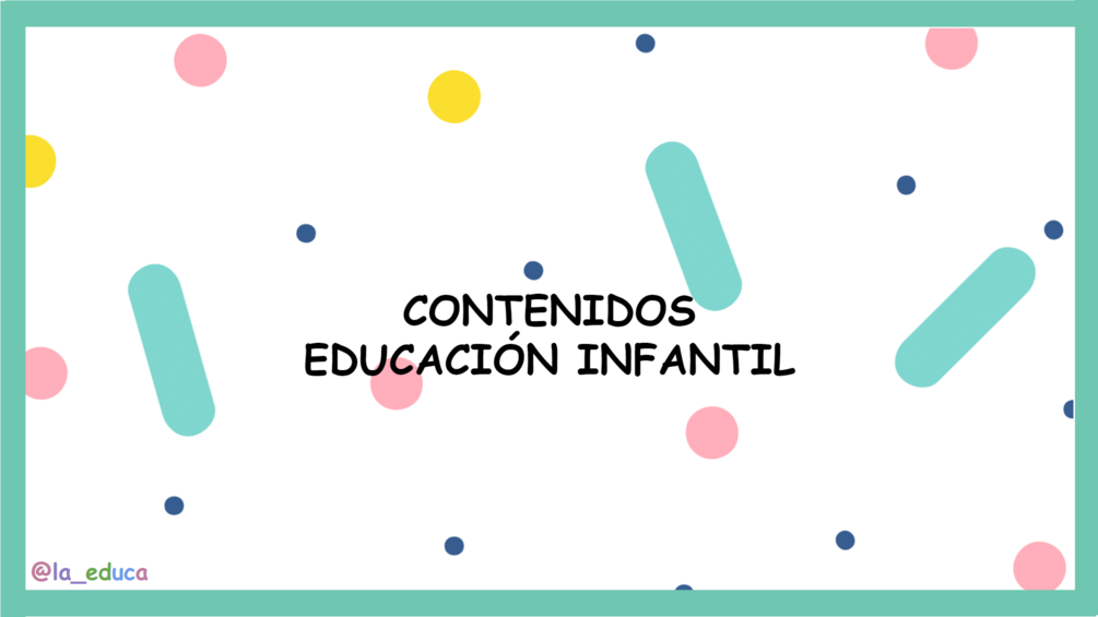 Contenidos Educación Infantil