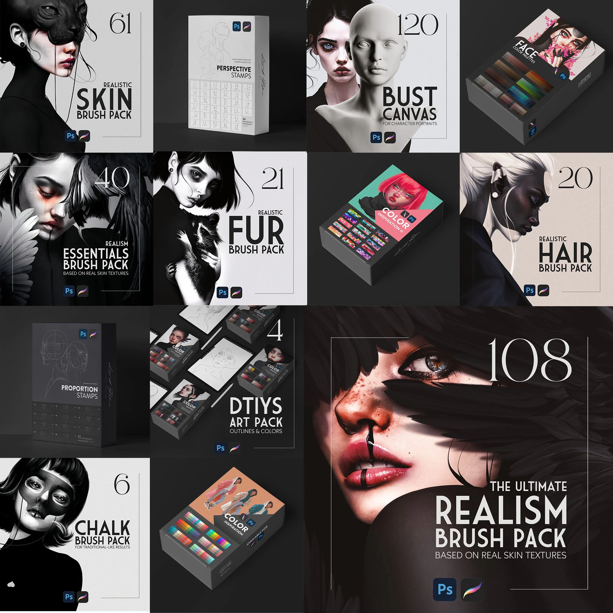 🏆 Best 7 Free and Premium Procreate Brushes to Download from Gumroad ...