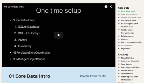 Master Core Data and CloudKit Video package