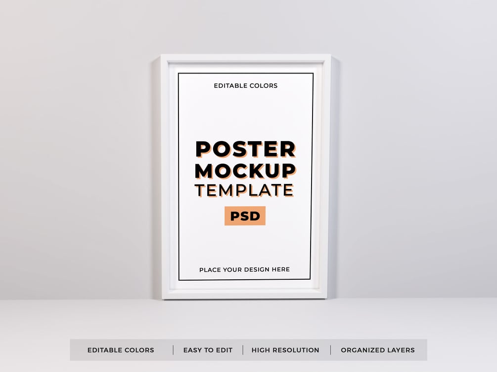 Portrait Poster Mockup Vol 10