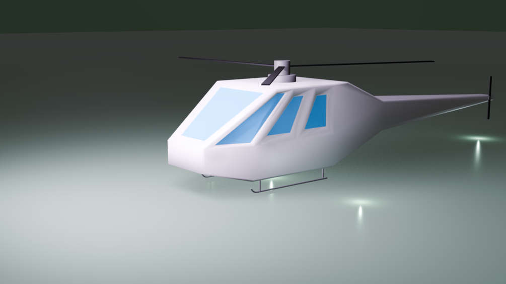 🚁 Helicopter 3D Low Poly – Blender model