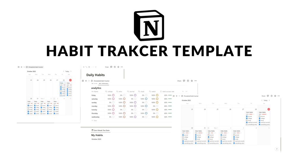 Notion habit tracker template