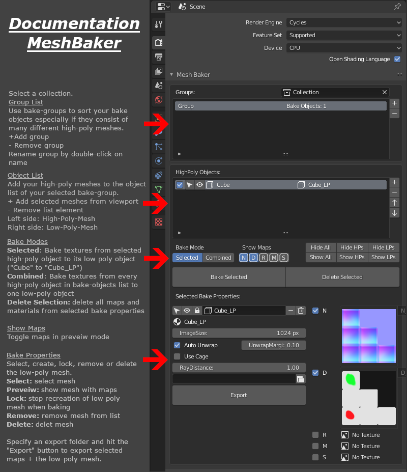 Blender2.8 Addon: Mesh Baker