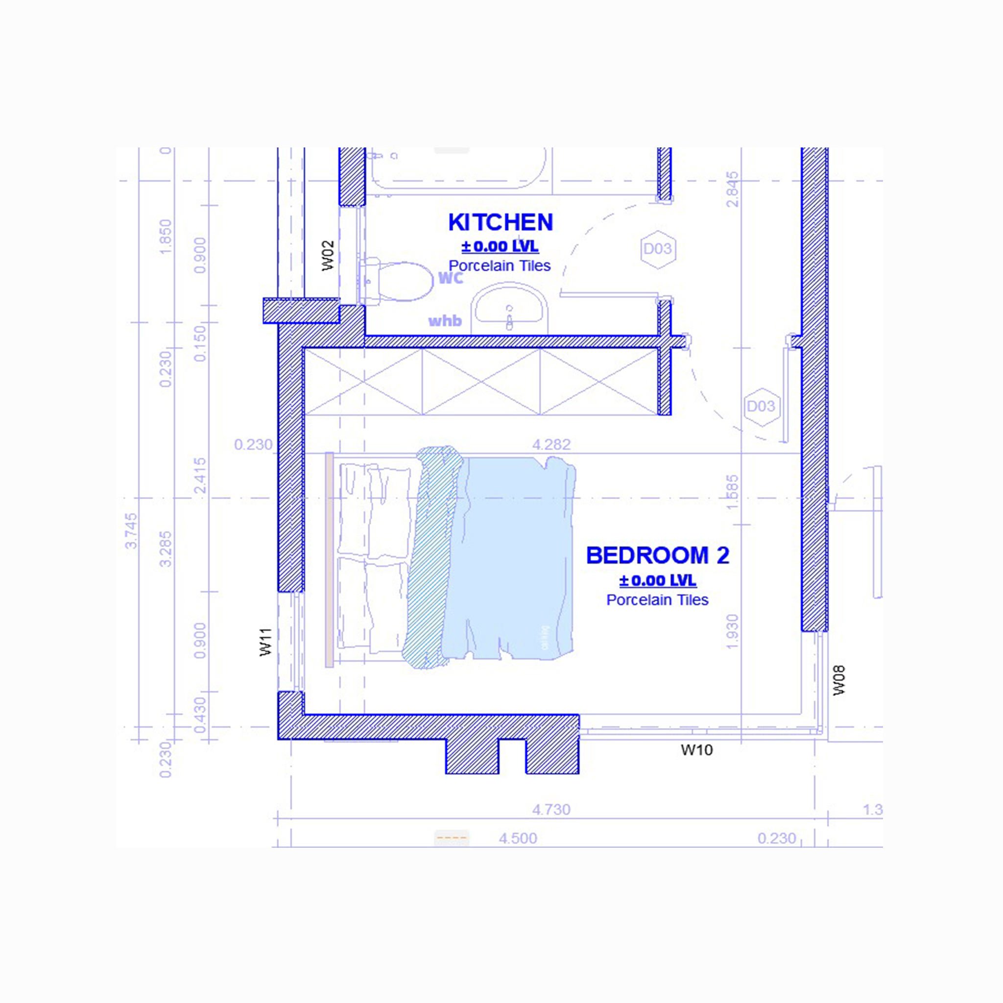 2D Parametric Bed Furniture Pack 2