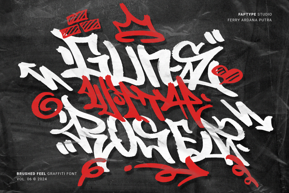 Guns With Rosez | Brushed Style Graffiti Font Vol. 6