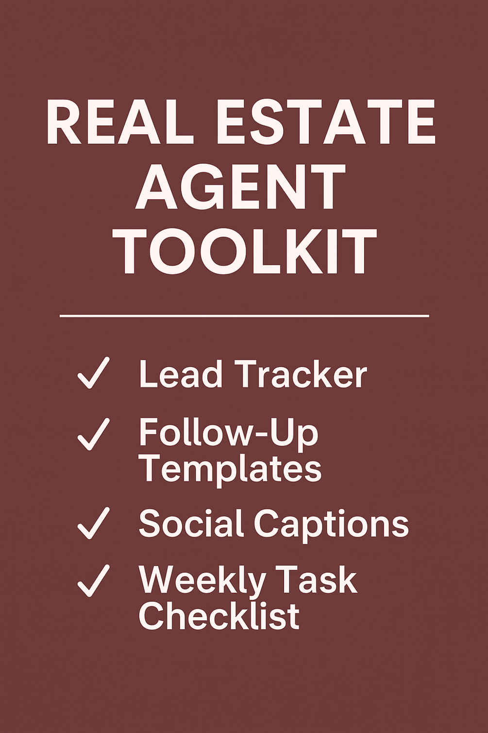Real Estate Agent Toolkit – Lead Tracker, Follow-Up Templates & Social ...