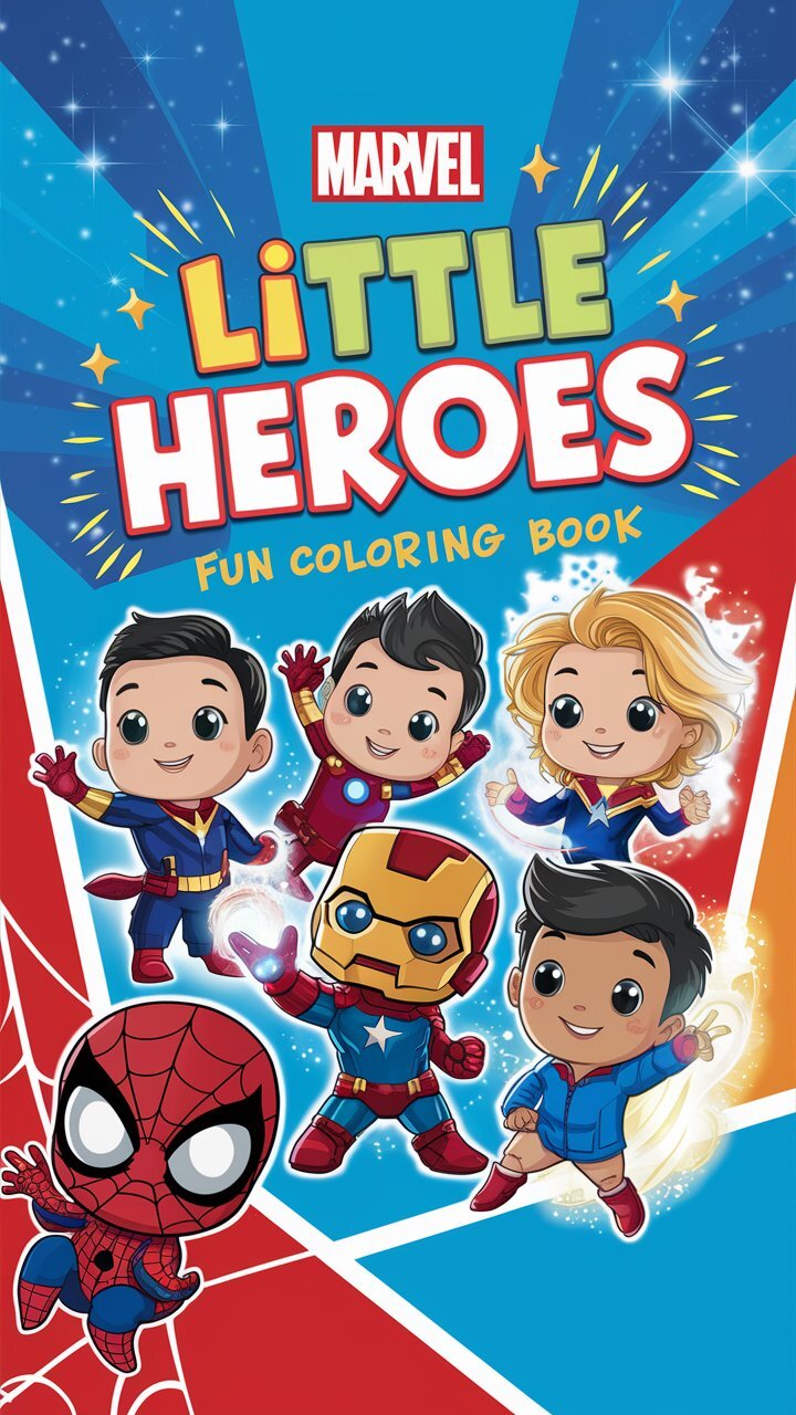 MARVEL LITTLE HEROES - Special 10 Coloring Pages