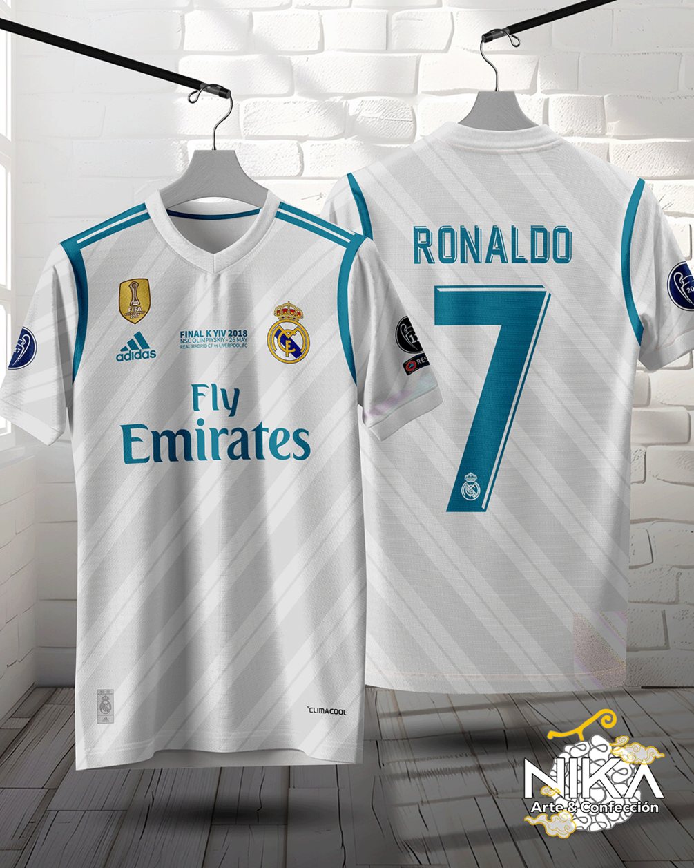 Jersey Real Madrid Local T17-18 (Vector)