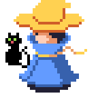 Pixel Animation - Mage and Cat walk