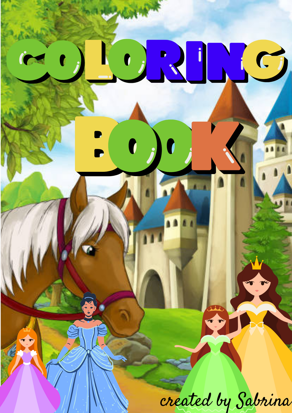 Pretty Princesses Coloring Book