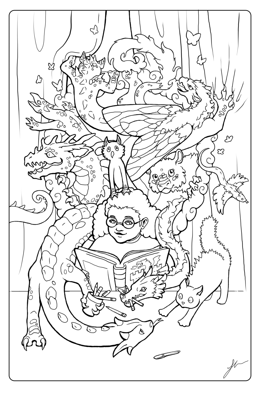 Imaginary Friends Coloring Page