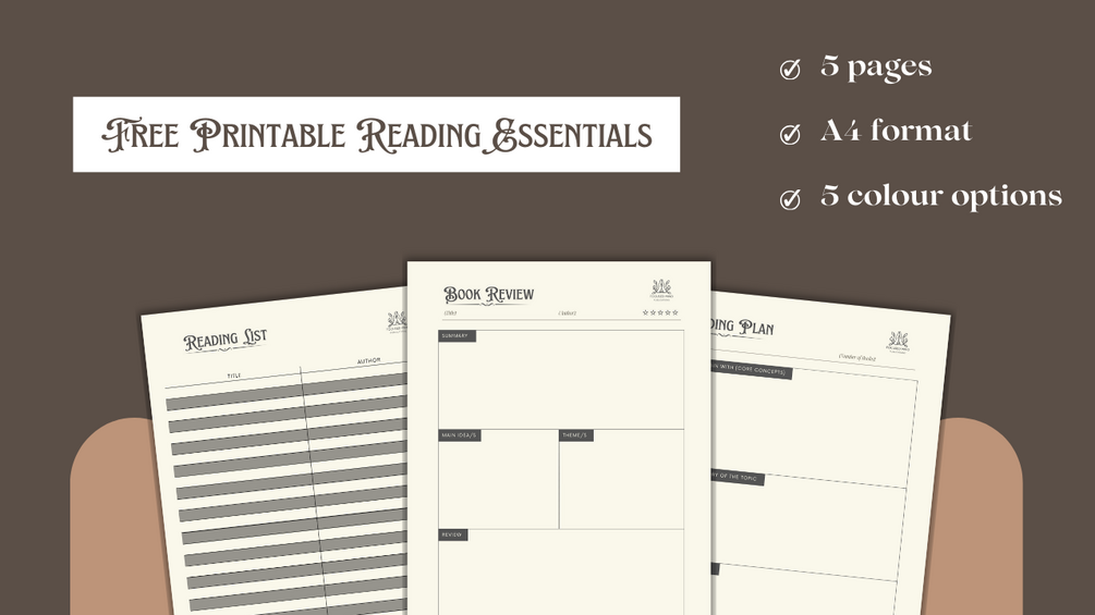 Free Printable Reading Essentials (Reading List, Reading Plan etc…)