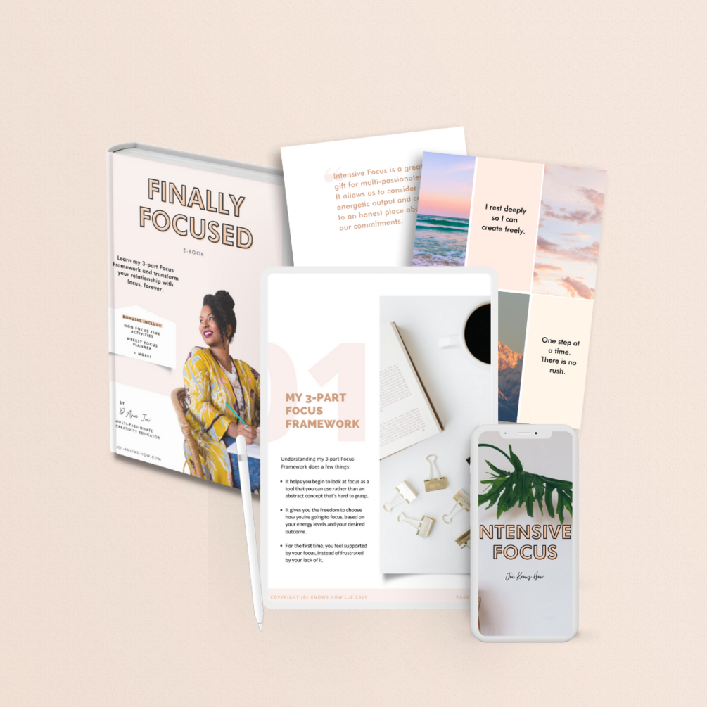 Finally Focused e-book for Multi-Passionates
