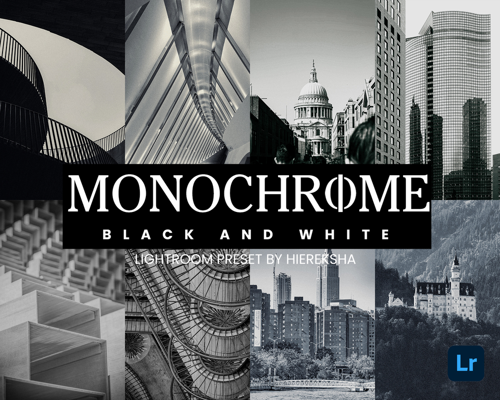 MONOCHROME Dramatic Black and White Lightroom Preset