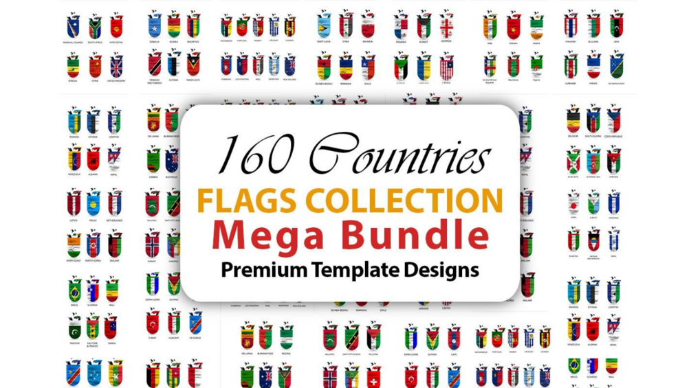 Flags Collection Mega Bundle Template