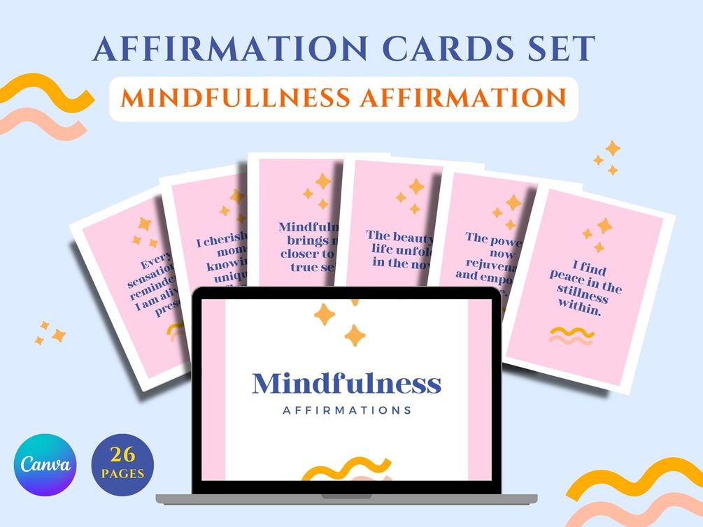 Mindfulness Affirmation Card Set Done For You