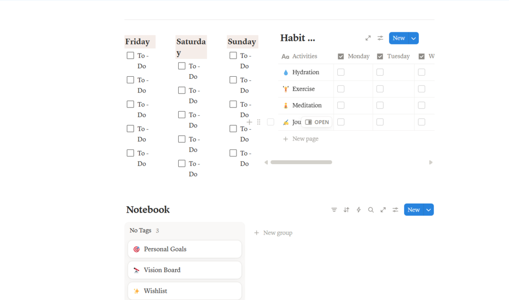Aesthetic Coffee-Themed Notion Weekly Planner | Habit Tracker & Task ...