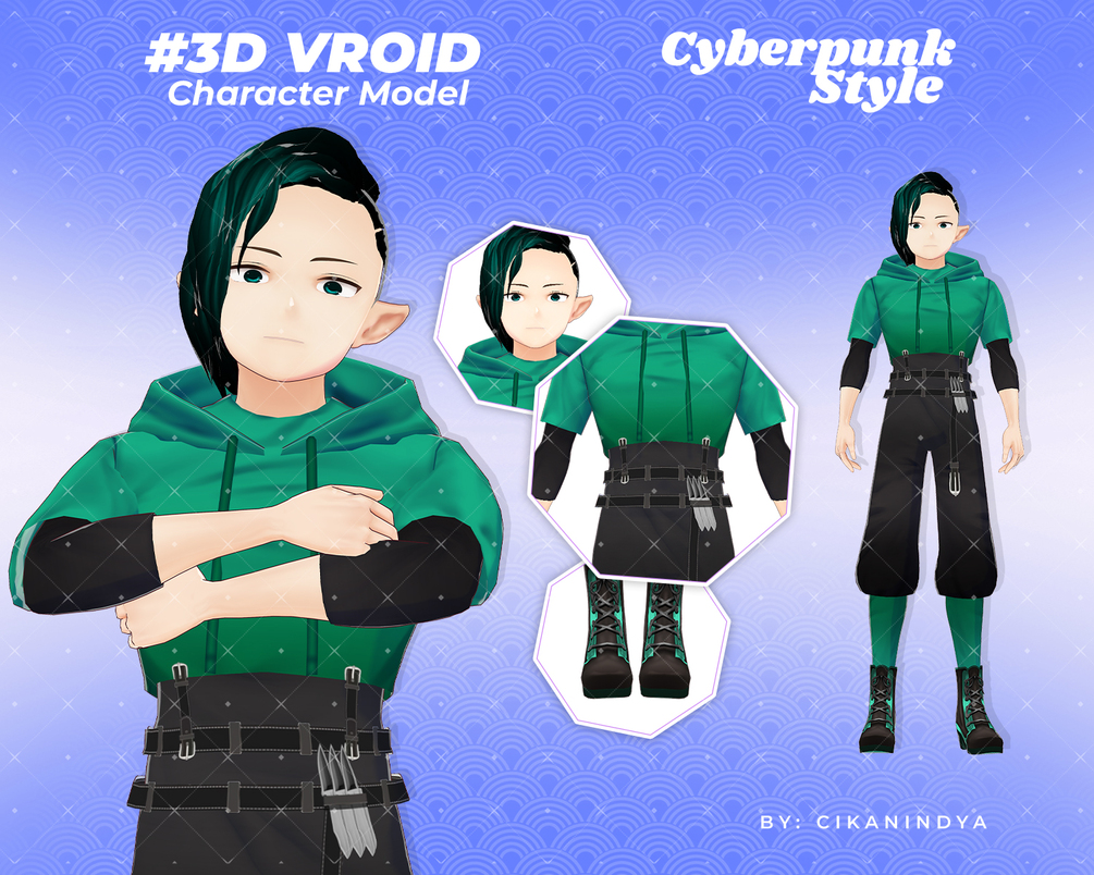 3D Vroid Character, Advanced Avatar, Interactive Model - Virtual ...