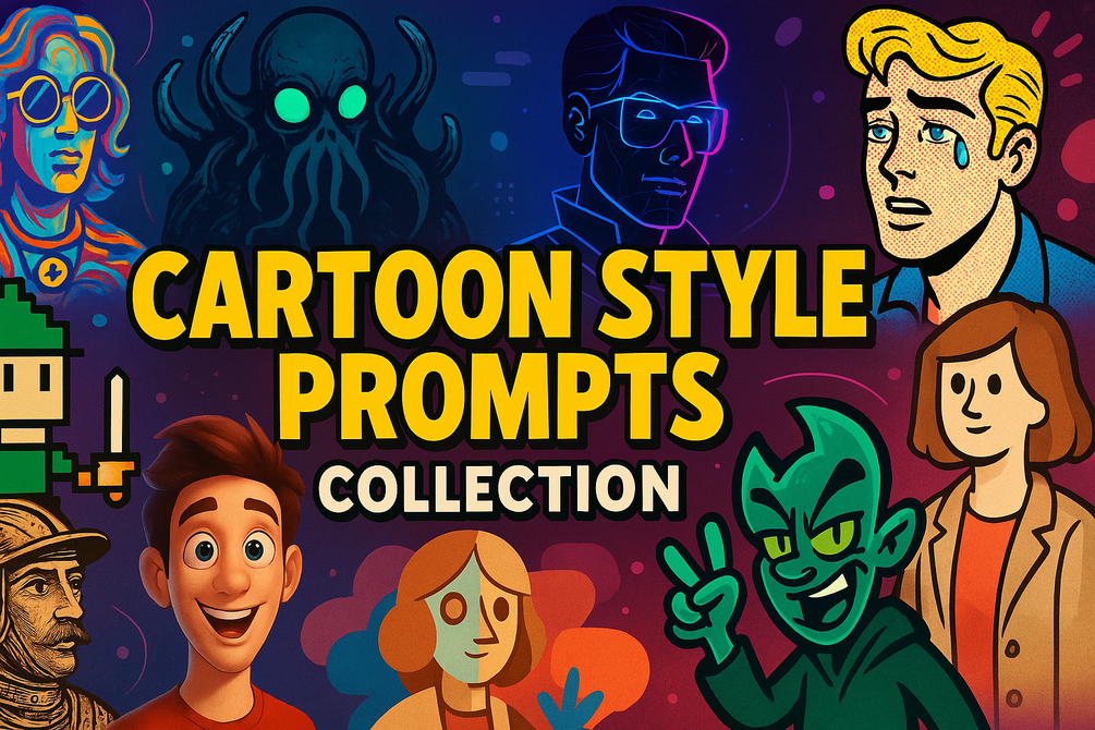 AI Prompts - 50 Cartoon Styles