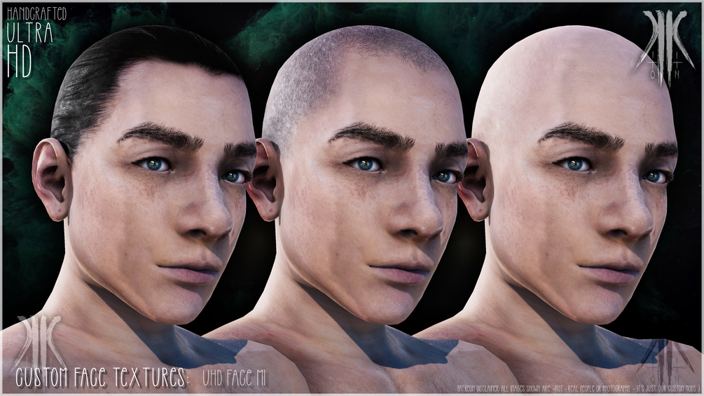 ULTRA HD realistic face skins - Male 1, 2 & 3