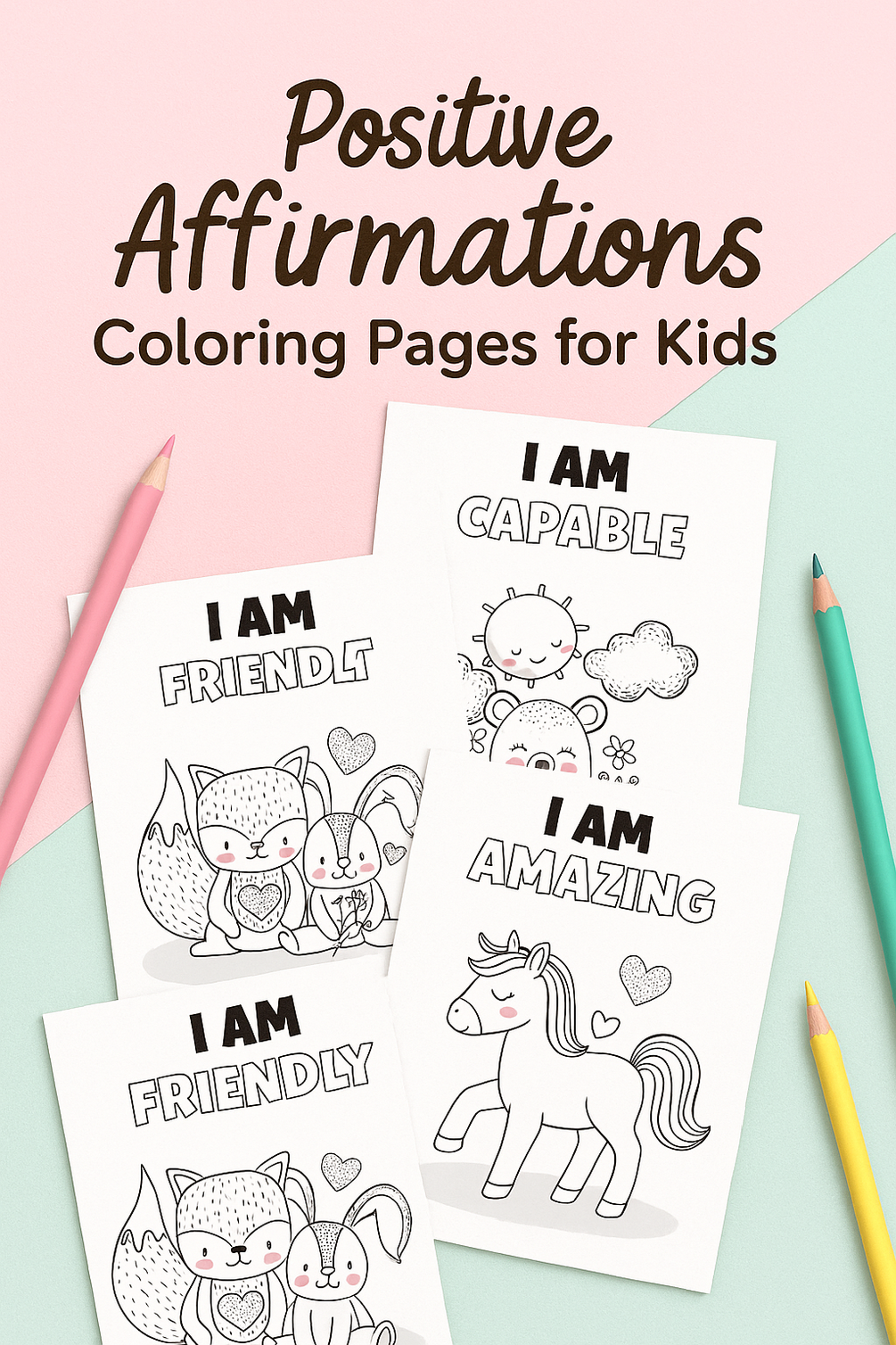Printable Positive Affirmation Coloring Book for Kids – Boost ...