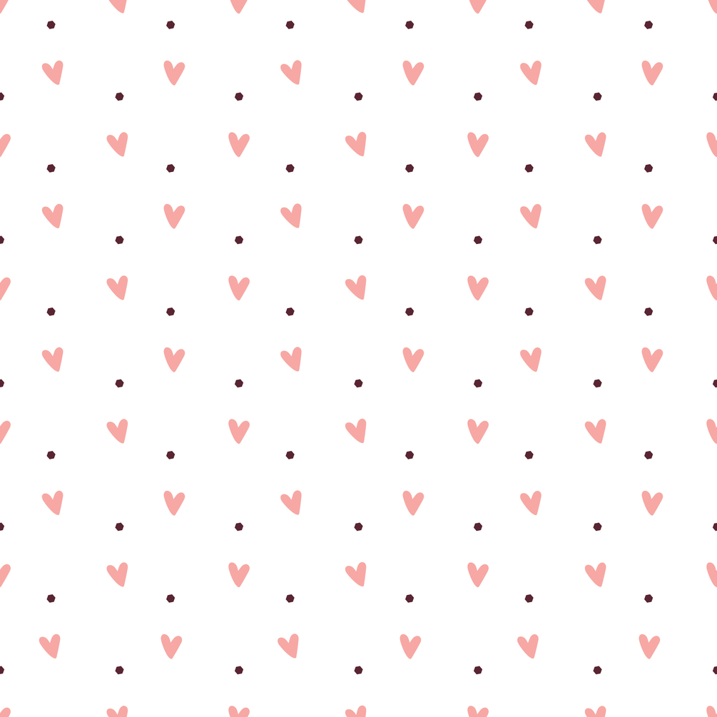 Polka Dot Heart Seamless Pattern