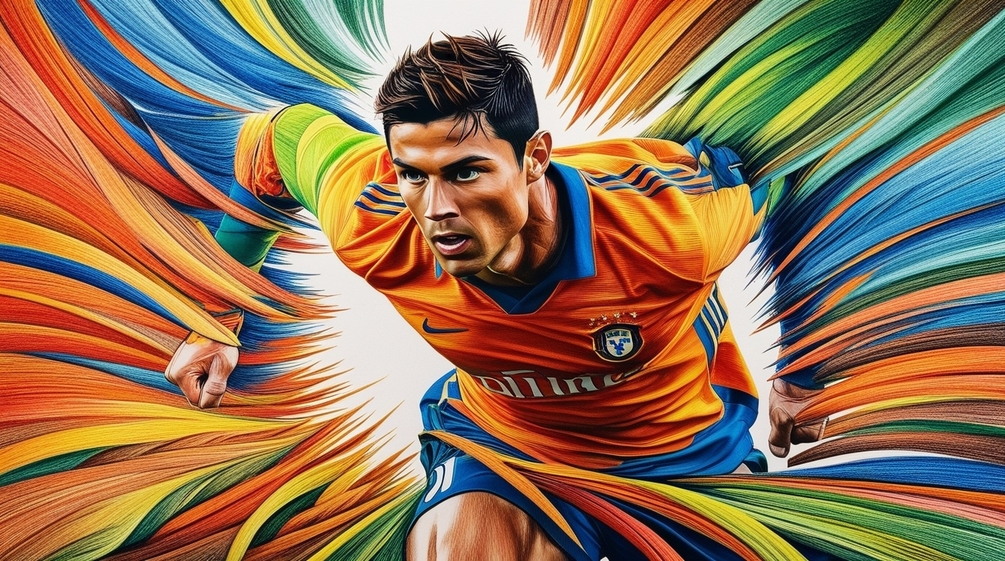 🎨 "Cristiano Ronaldo in Colored Pencil: Art That Captures Greatness 🖍️⚽"