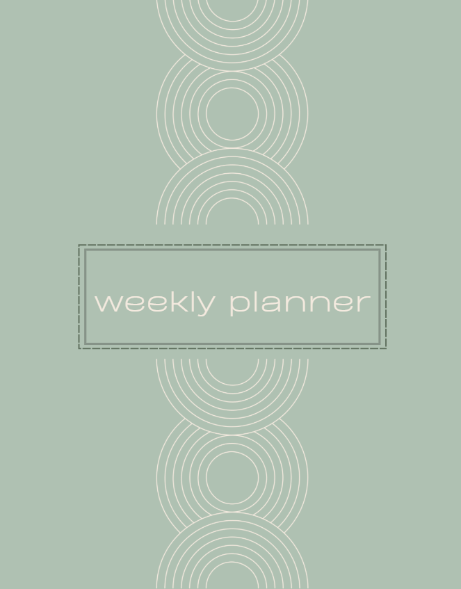 Weekly Planner: Green Aesthetic