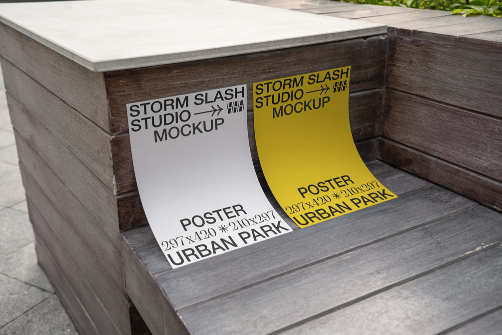 URBAN PARK POSTER MOCKUP ( CP7 ) - By Storm Slash Studio