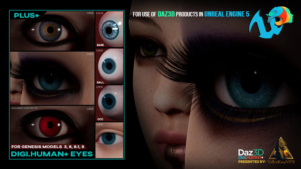[Daz3D] Digi.Human+ Eye Meshes for UE5