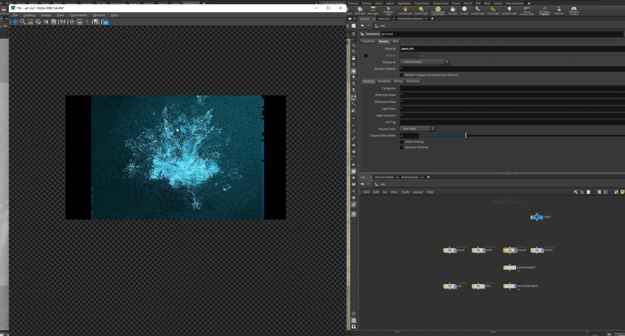 Houdini Magic Shark Water Solution rendering project hip file