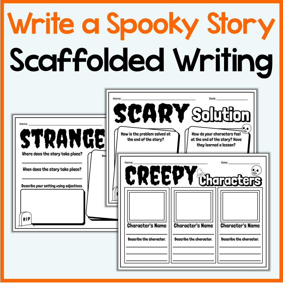 Write a Spooky Story Template - Halloween Worksheet