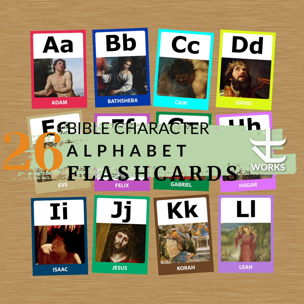 Bible Character Alphabet Flashcards