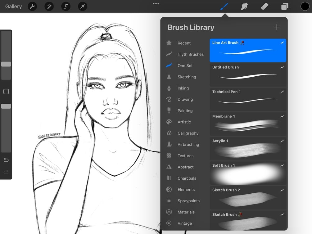 Procreate Lineart/Sketch brush