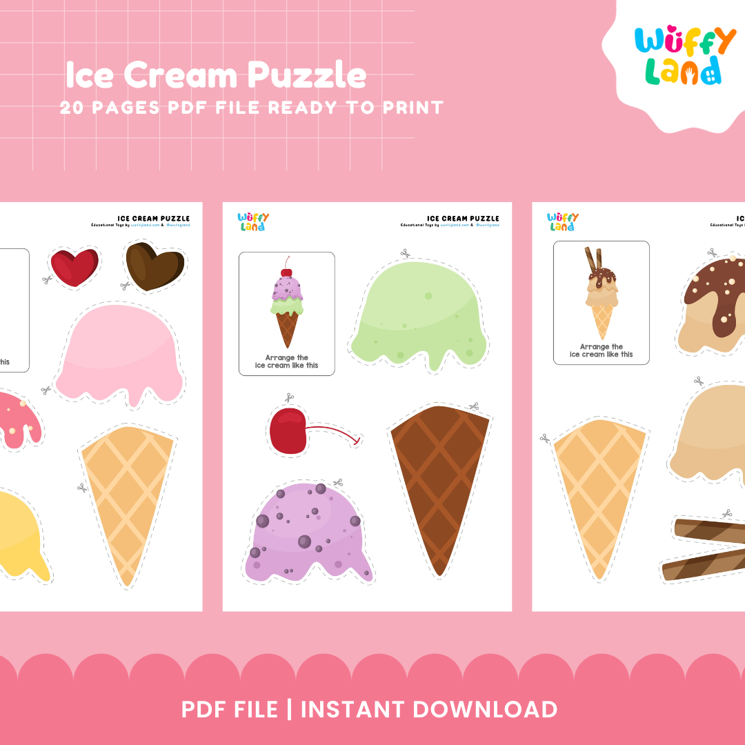 Ice Cream Puzzle for Kids – Fun & Interactive Matching Game!