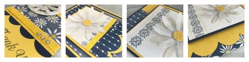 Four Fabulous cards using Stampin' Up! Daisy Delight stamp set and punch