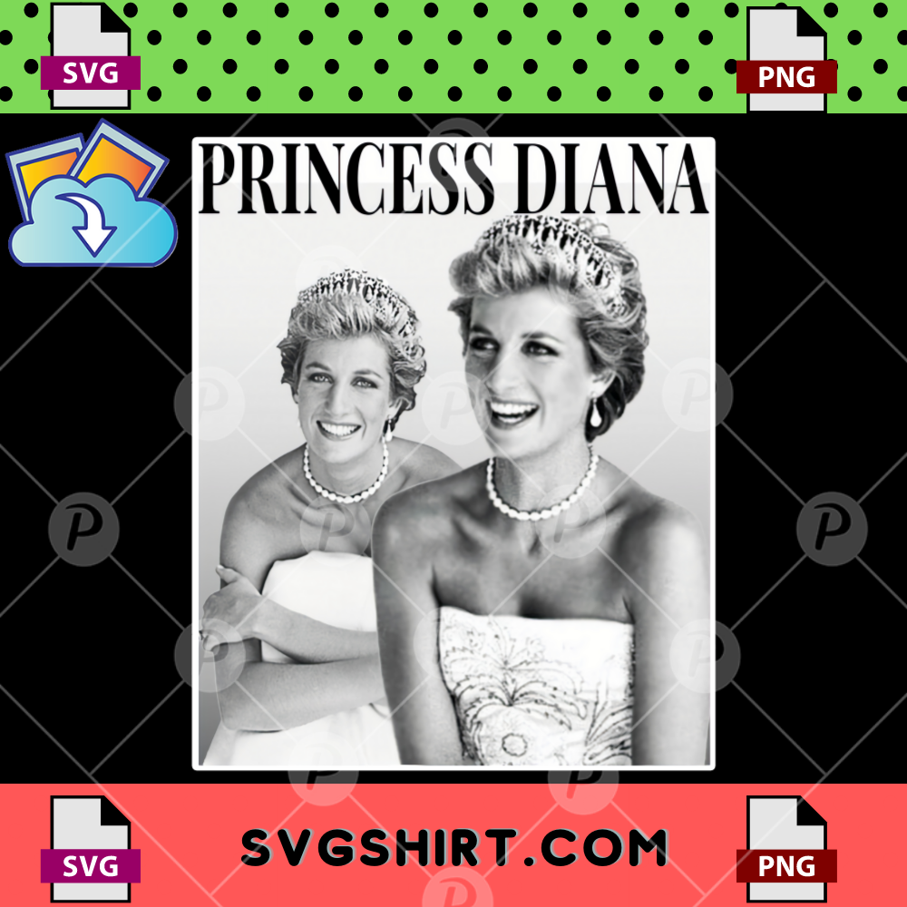 Diana princess SVG PNG EPS DXF Digital Download