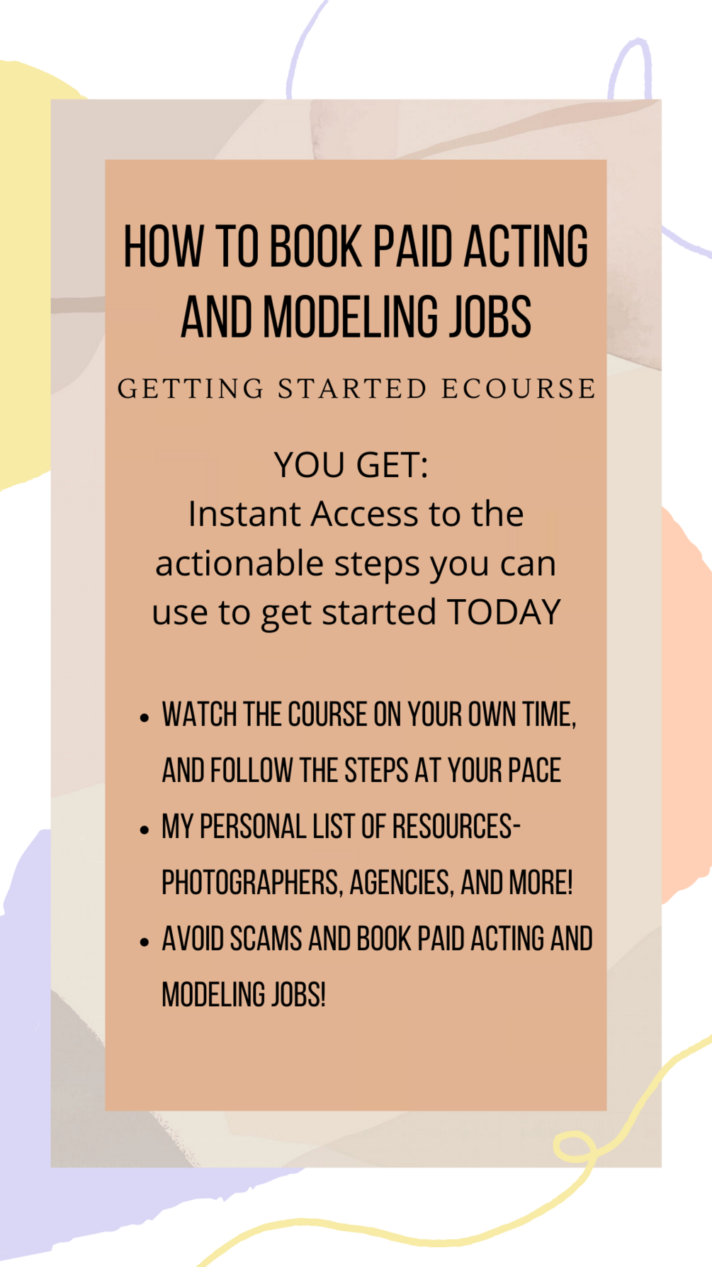 How To Book Paid Acting And Modeling Jobs E-Course
