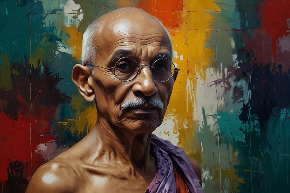 🎨 Expressive and Vibrant Abstract Expression Images of Gandhi 🌟 # ...
