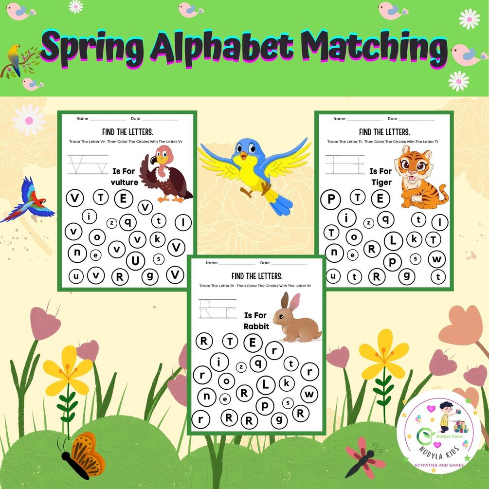 Spring Alphabet Matching | Spring Activity