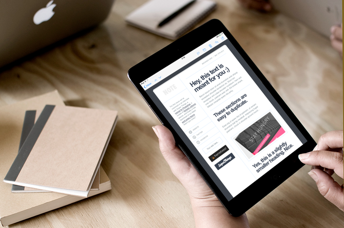 'Note' html email newsletter