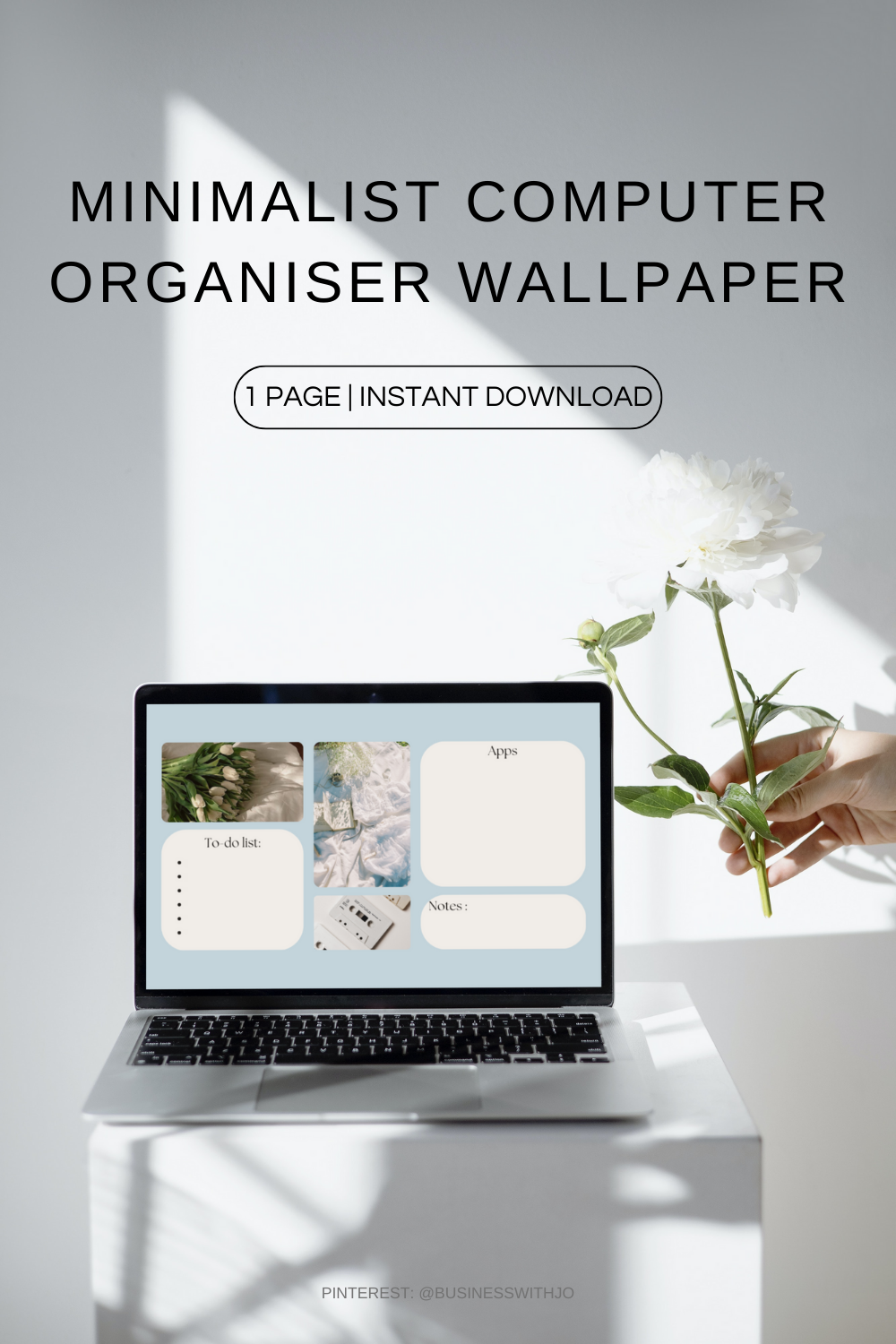 Aesthetic computer organiser wallpaper