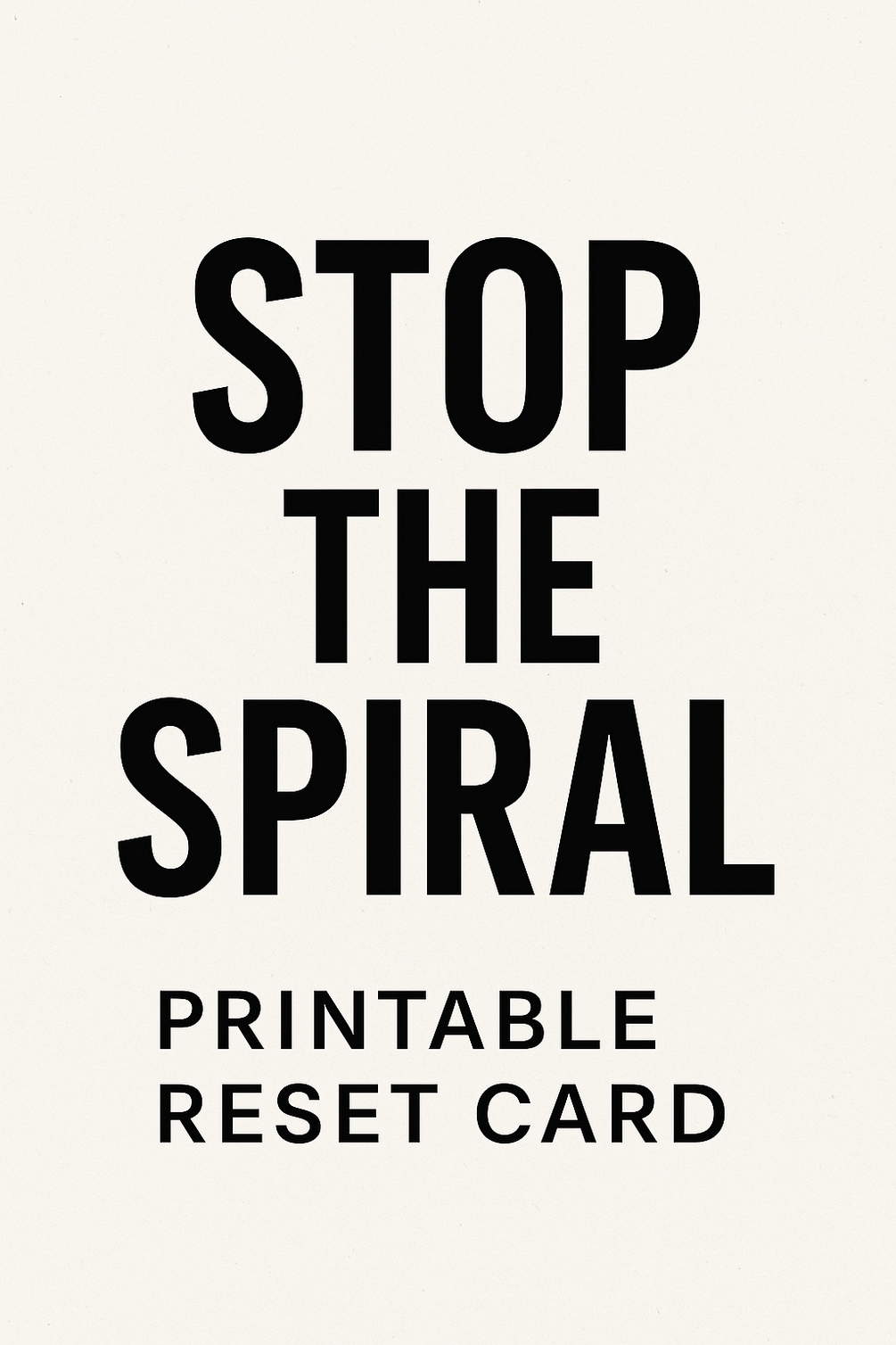 Spiral Disruptor™ — The Instant Reset Card