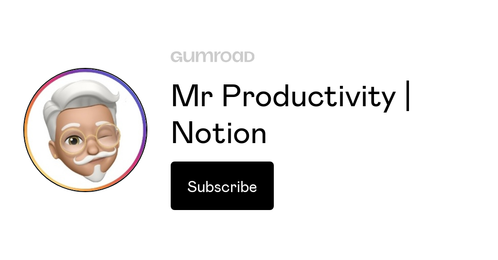 Mr Productivity | Notion
