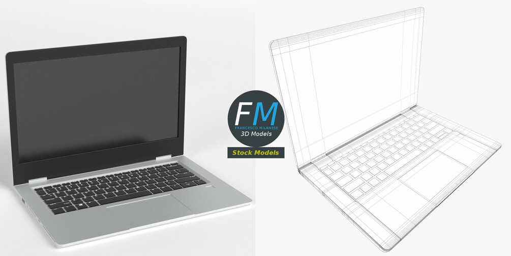 3D MODEL - Notebook laptop computer