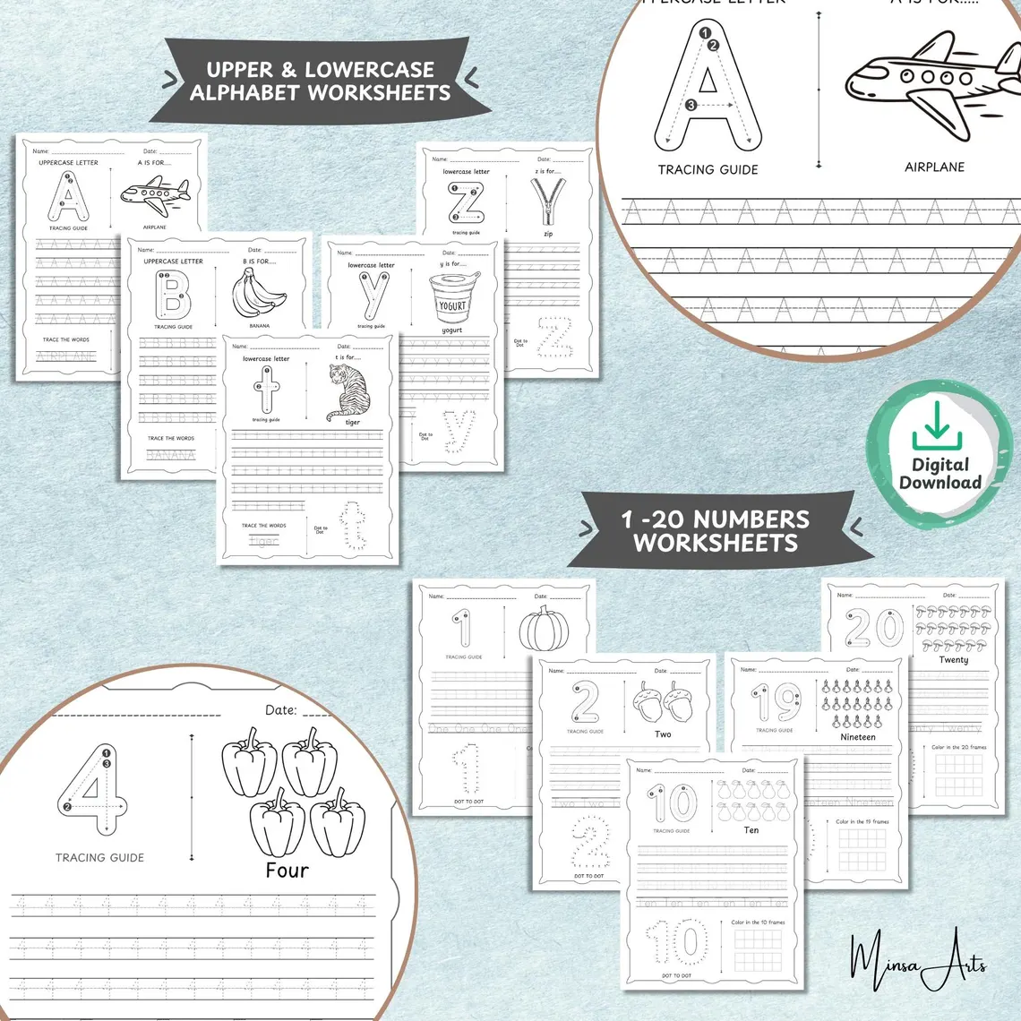 KIDS PTRINTABLE WORKSHEETS OF PRESCHOOL LEARNING