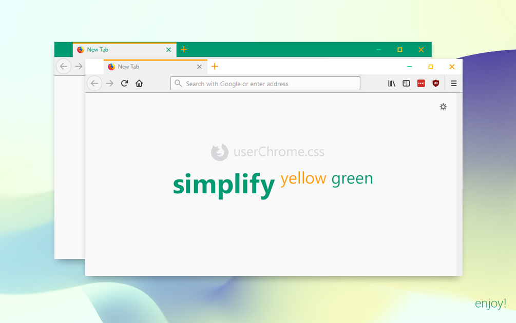 Simplify Yellow Green - Firefox Theme