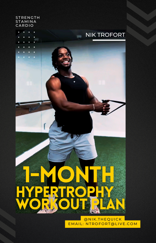 1 Month Hypertrophy Workout Plan: Nik Trofort