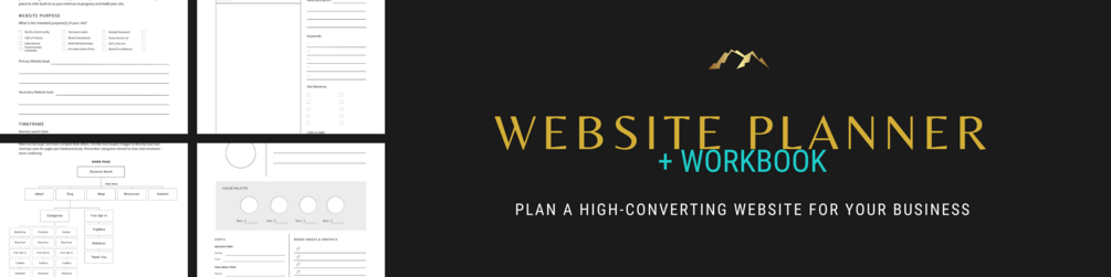 Startup Website Planner & Workbook Printable Template - Small Business ...